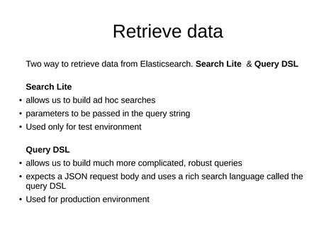 Elasticsearch Presentation 1 Ppt