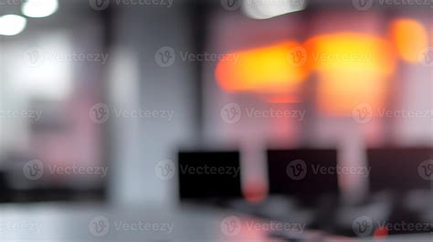 Abstract Computer Lab Scene Featuring Rows Of Monitors And Keyboards In