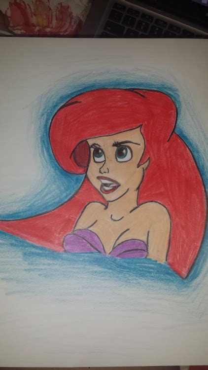 My First Colored Pencil Drawing Of Ariel Tumbex