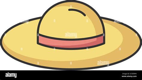 Female Hat Rgb Color Icon Stock Vector Image Art Alamy