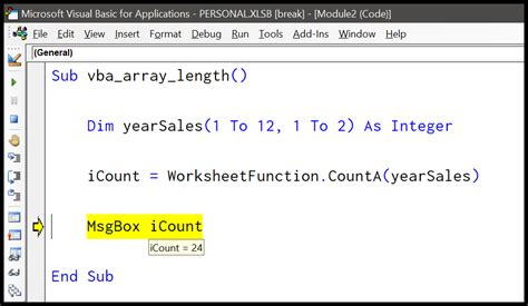 Vba Array Length Size