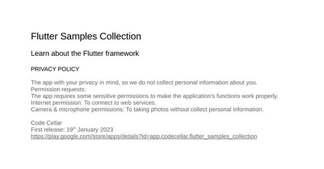 Fluttersamplescollectionpdf Docdroid
