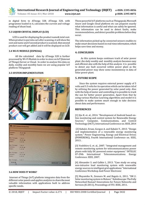 Irjet Solar Power Monitoring System Using Iot Pdf