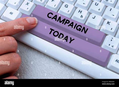 Writing Displaying Text Campaign Concept Meaning Organized Course Of