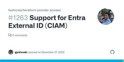 Support For Entra External Id Ciam · Issue 1263 · Hashicorp