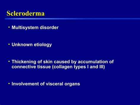 Overview Of Scleroderma Ppt Lung And Respiratory Health Diseases