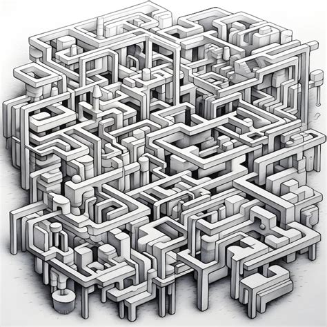Premium Photo A Drawing Of A Maze With The Word On It