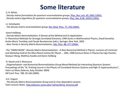 Ppt The Density Matrix Renormalization Group Powerpoint Presentation