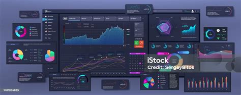 Infografis Template Dasbor Ui Ux Kit Yang Bagus Ilustrasi Stok Unduh