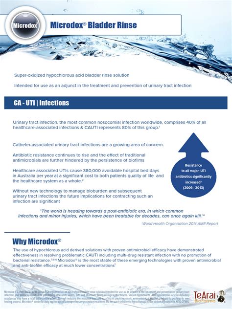 Microdox Overview 2018 A4 Pdf Urinary Tract Infection Biofilm