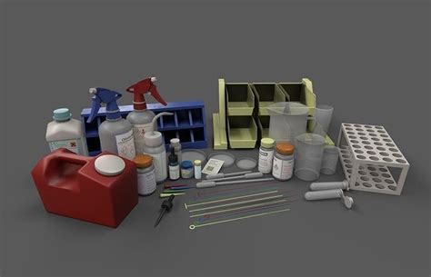 3d Model Laboratory Plastic Containers Vr Ar Low Poly Cgtrader