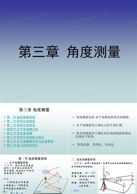 工程测量 角度测量ppt模板下载编号lexvjwab熊猫办公