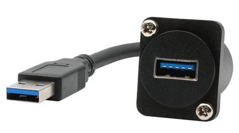 Ex 49164 Exsys Feed Through Adapter D Type 200mm Usb 3 0 A Socket Usb 3 0 A Plug