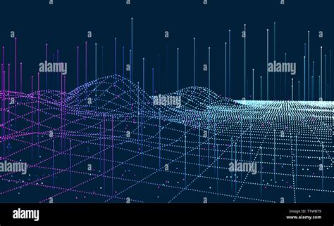 Abstract Vector Three Dimensional Network Background For Big Data Concept Graphics With