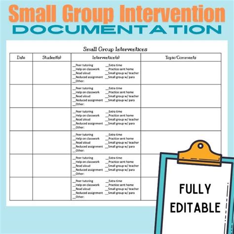 Individual And Small Group Intervention Documentation By Jessica Catlett