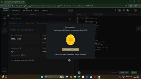 Geekstreak2024 Gfg160 Codingchallenge Geeksforgeeks Potd