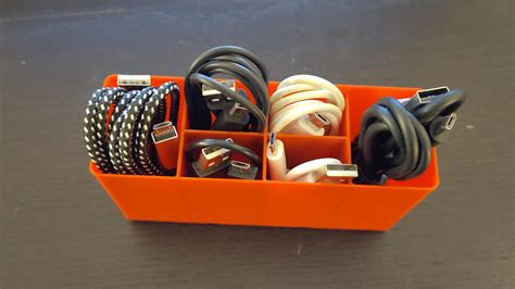 Gridfinity 6 Compartment Usb Cable Bin Hollow Bottom For Space 3d Model By Helo On Thangs
