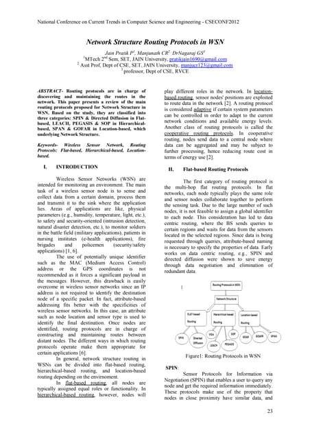 Routing Protocols In Wsn Pptx Internet Of Things Internet