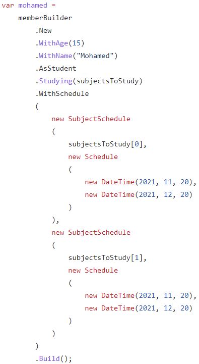 Using The Builder Design Pattern In Net C To Develop A Fluent Api