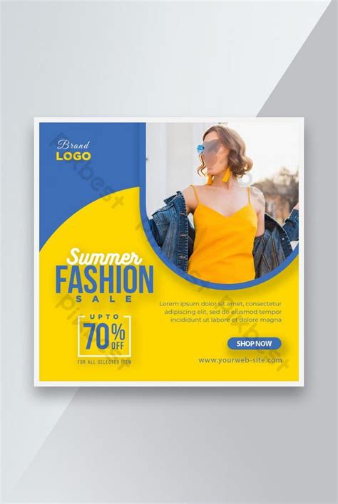 여름 패션 판매 소셜 미디어 게시물 배너 광고 또는 사각형 전단지 템플릿 디자인 Psd 무료 다운로드 Pikbest