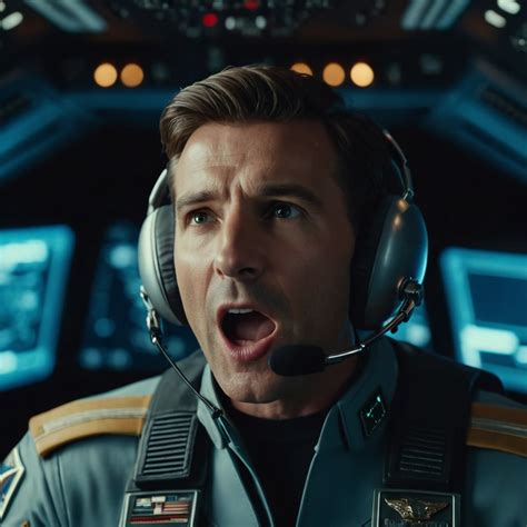 Spaceship Cockpit Officer Reacts To Explosion Stable Diffusion Online
