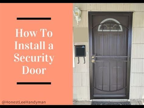 How To Install A Security Door Easy DIY
