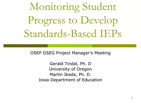 PPT Monitoring Babe Progress To Develop Standards Based IEPs PowerPoint Presentation ID