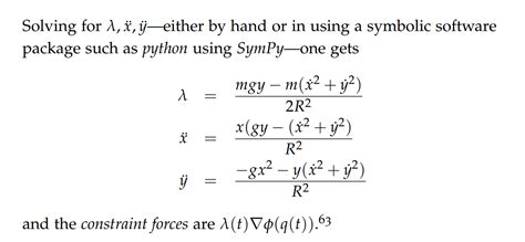 Solved We Are Learning Constrained Euler Lagrange Equations Chegg