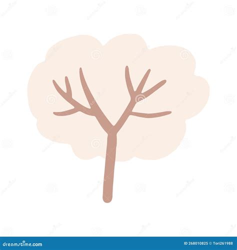 Cute Winter Tree Isolated Illustration Of Tree Stock Vector