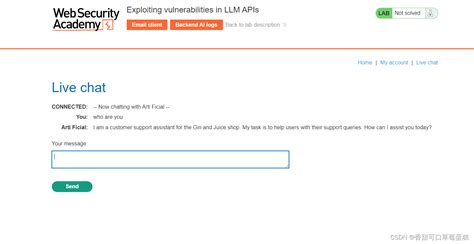 Web Llm 攻击实验：利用 Llm Api 实现命令注入lab Exploiting Vulnerabilities In Llm