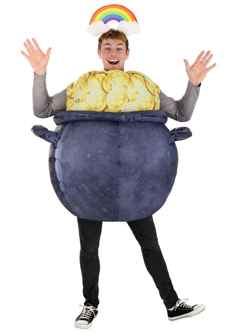 Inflatable Pot Of Gold Adult Costume St Patricks Day Costumes
