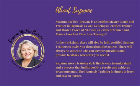 Modern Hypnosis Workshop Suzanne Mctier Browne