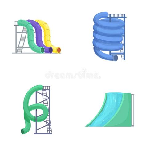 Collection Of Colorful Playground Slides Clipart Stock Illustration Illustration Of Daycare