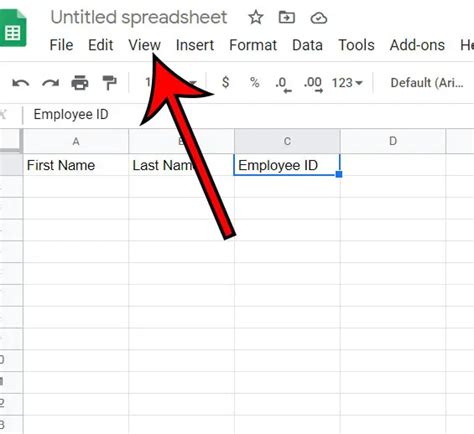 Googleスプレッドシートでヘッダー行を作成する方法