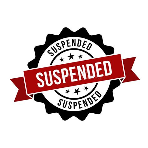 Suspended Stamp Suspended Round Sign With Ribbon Stock Vector