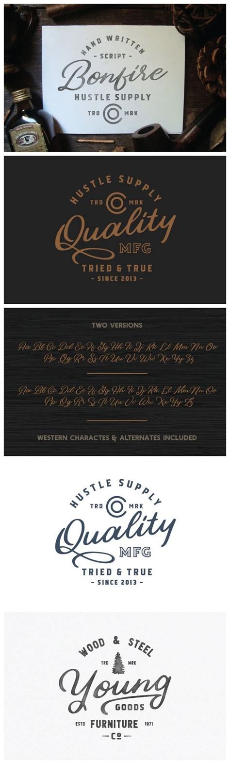 Bonfire Brush Script A Script Font By Hustle Supply Co Brush