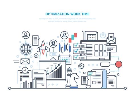 Premium Vector Optimization Work Time Working Process Planning Workflow Control Project Objectives