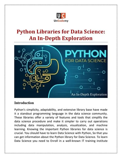 Ppt Python Libraries For Data Science An In Depth Exploration Powerpoint Presentation Id