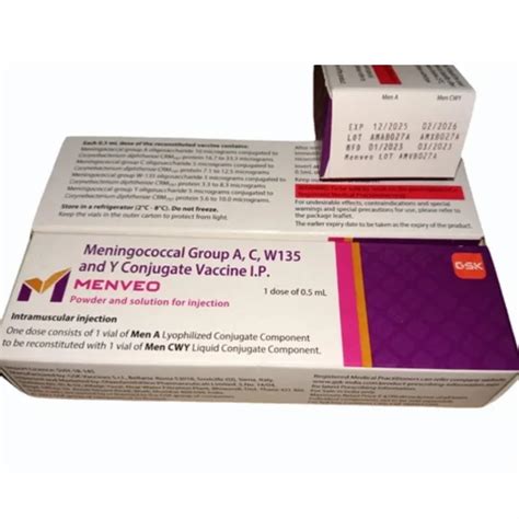 0 5ml Menveo Meningococcal Conjugate Vaccine At ₹ 3800 Piece