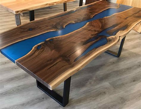 Everglade Live Edgewalnut Epoxy River Table 7 Pathway Tables