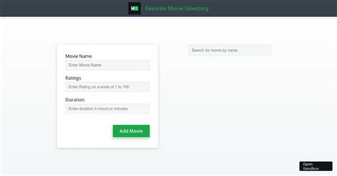 favorite movie directory hackerrank codesandbox