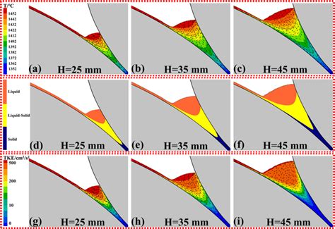 The Temperature Field And Flow Field A C Solidification Field D F Download Scientific