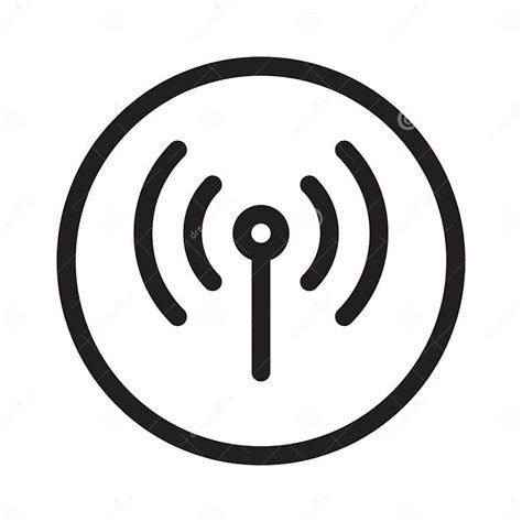 Vector Network Icon In Circles Isolated On White Background Stock