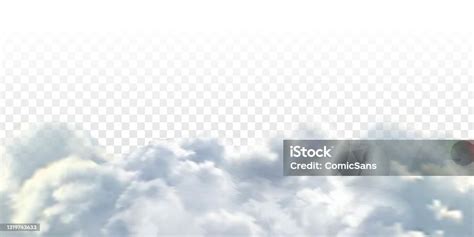 템플릿 장식 및 투명 한 배경에 덮개에 대 한 벡터 현실적인 고립 된 구름 하늘 폭풍과 구름의 개념 구름에 대한 스톡 벡터 아트 및 기타 이미지 Istock