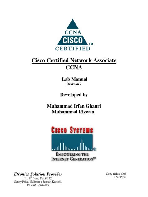 Cisco Certified Network Associate Ccna Lab Manual Pdf Routing Router Computing
