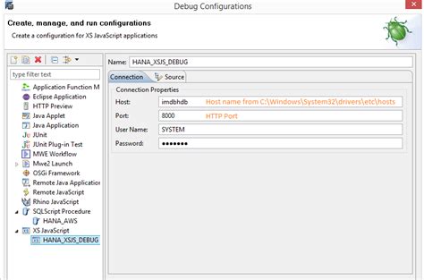 Debugging Xsjs Configuration On Sap Hana System Sap Community