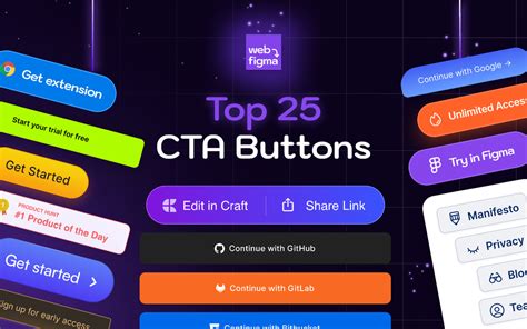 Top 25 Cta Buttons Ui Inspiration Figma