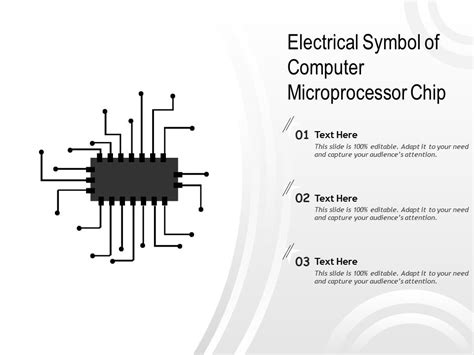 Electrical Symbol Of Computer Microprocessor Chip Presentation Graphics Presentation