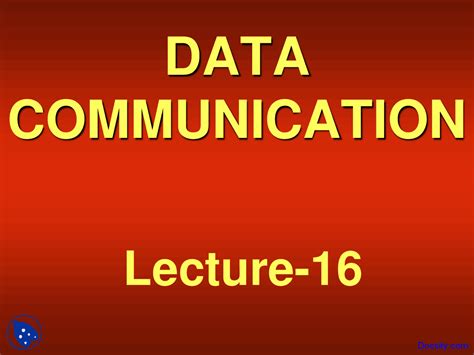 Analog To Digital Conversion Data Communication Lecture Slides Slides Data Communication