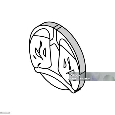 빠른 호흡 질병 증상 아이소 메트릭 아이콘 벡터 일러스트 레이 션 건강관리와 의술에 대한 스톡 벡터 아트 및 기타 이미지 건강관리와 의술 두통 등측투영법 Istock